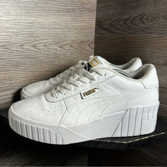 Puma | Shoes | Puma Cali Wedge Platform White Sneakers | Poshmark